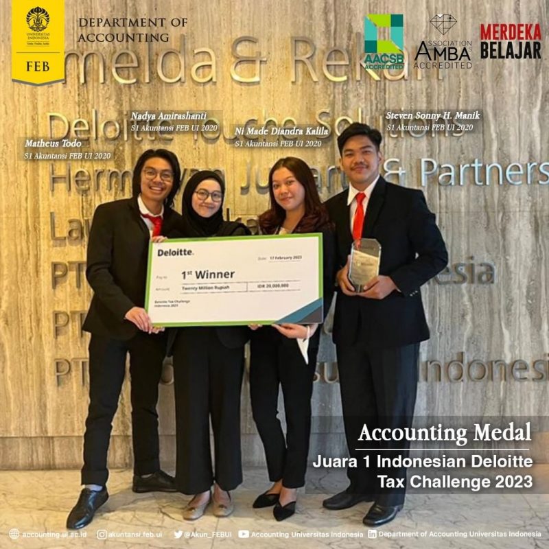 Tim Akuntansi UI Raih Juara 1 Deloitte Tax Challenge 2023 Department of ...