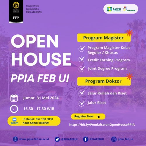 Open House PPIA FEB UI (Program Pascasarjana Ilmu Akuntansi FEB UI ...